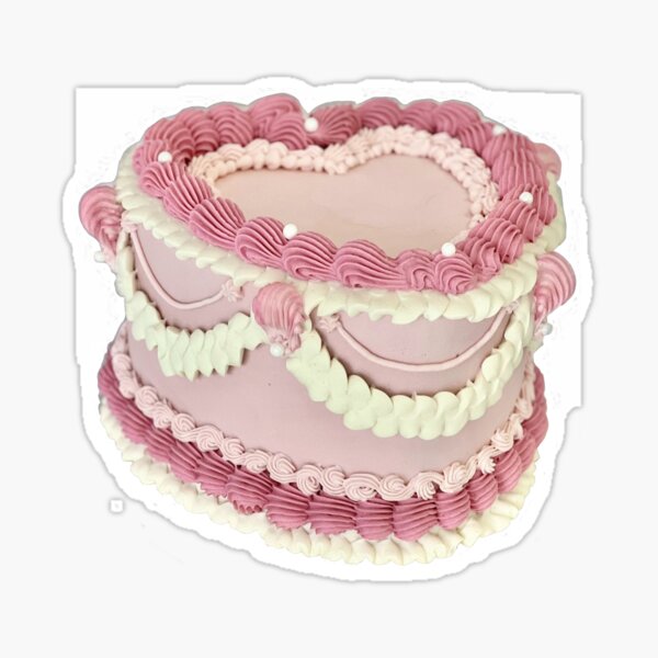 "Coquette Cake Pink Ribbon" Sticker for Sale by Cloud-Boy | Redbubble