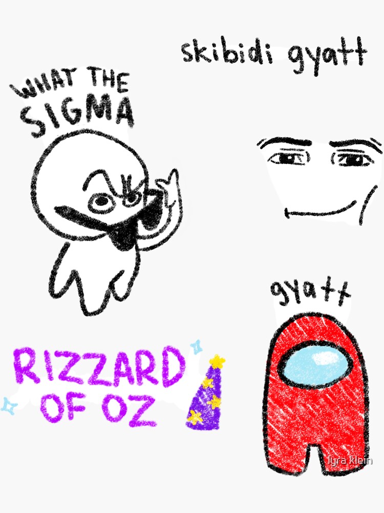 "brainrot sticker pack" Sticker for Sale by lyra klein | Redbubble