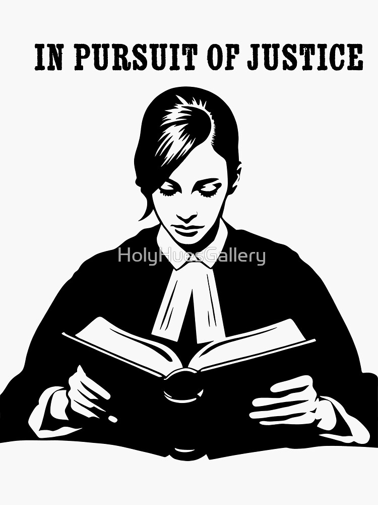 "Legal Advocate - Female Lawyer Portrait Art" Sticker for Sale by ...