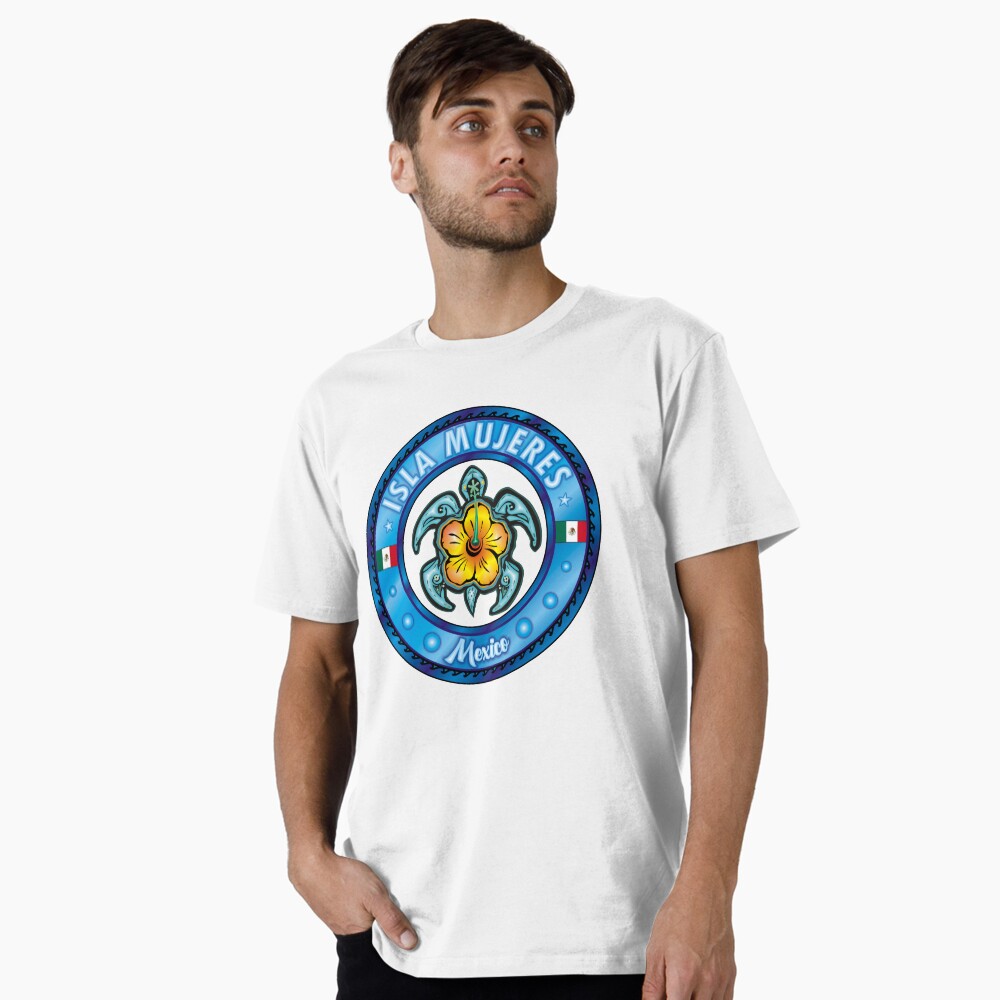 "Isla Mujeres Mexico sea turtle hibiscus" Sticker for Sale by ...