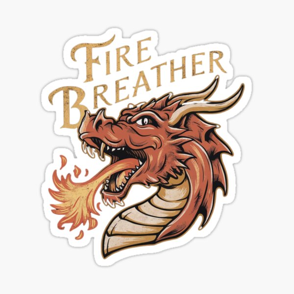 "Fire Breather" Sticker for Sale by sheya313 | Redbubble