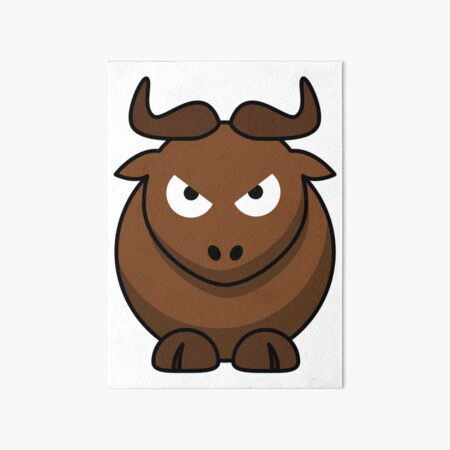 "Cute gnu" Art Board Print by Ukubach | Redbubble