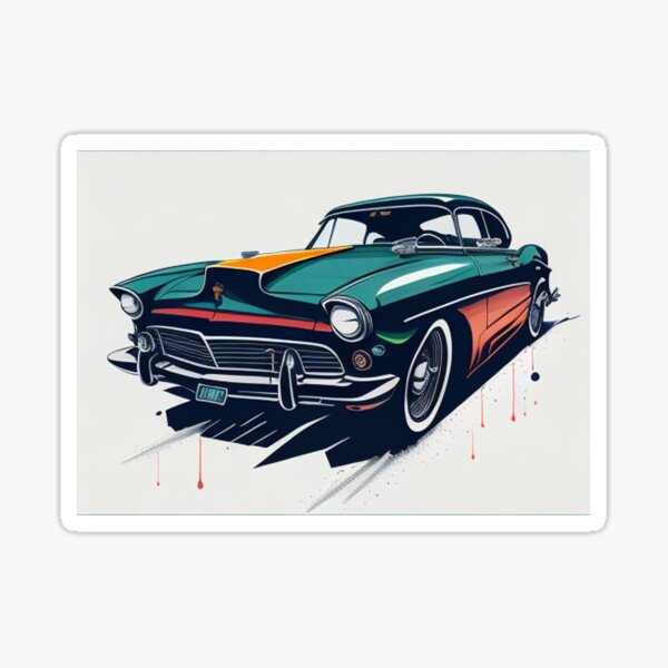 "Dirty Retro Car" Sticker for Sale by Goestara | Redbubble