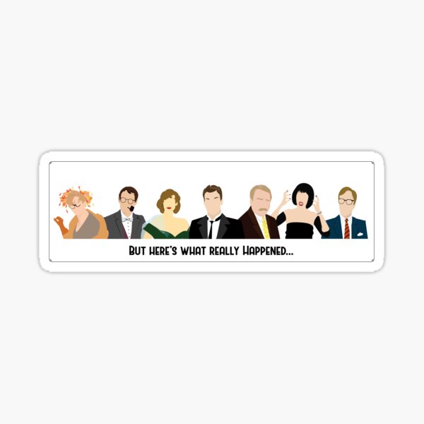 "Clue Movie Character Lineup" Sticker for Sale by AToroDesign | Redbubble