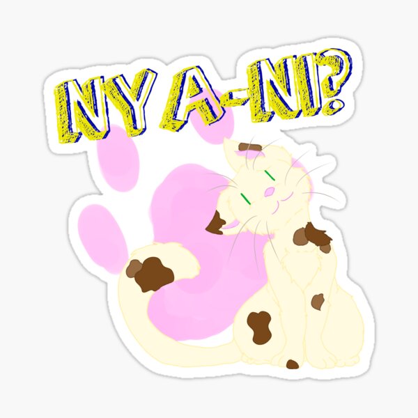 "Nya-ni?" Sticker by GamerMomRPG | Redbubble