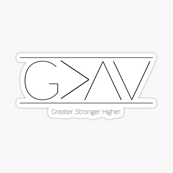 "God is Greater" Sticker by cmills730 | Redbubble