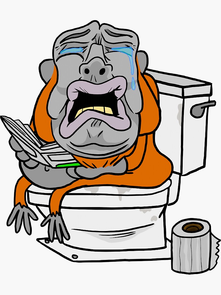 "Dingus taking a doodoo (Dilbert and Dingus)" Sticker for Sale by ...