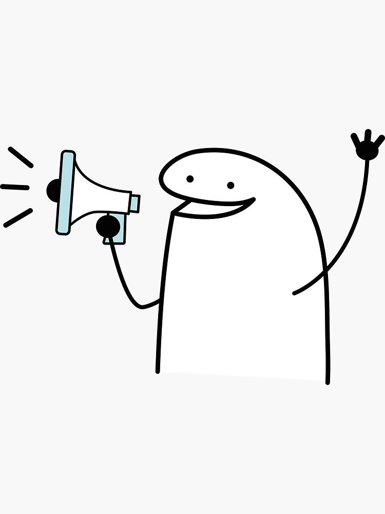 "flork megaphone" Sticker for Sale by Heisenborn | Redbubble