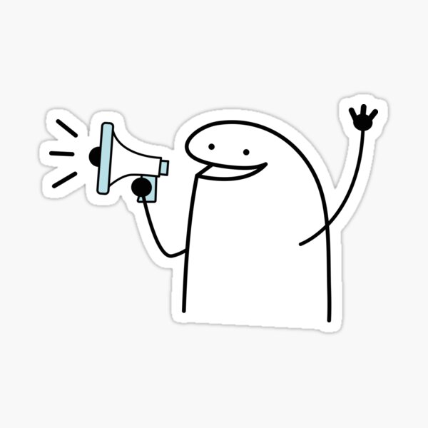 "flork megaphone" Sticker for Sale by Heisenborn | Redbubble