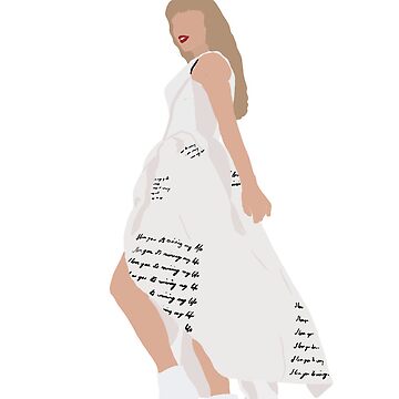 "Eras Tour TTPD White Gown" Sticker for Sale by korchkir000 | Redbubble
