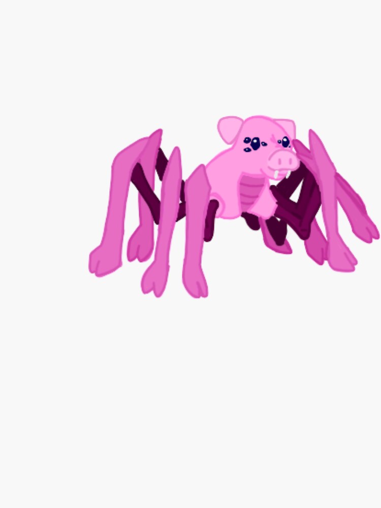 "Spig, (Spider - Pig)" Sticker for Sale by Smooky20 | Redbubble