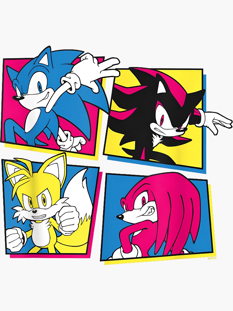 "Sonic The Hedgehog - Sonic Shadow Tails Knuckles" Sticker for Sale by ...