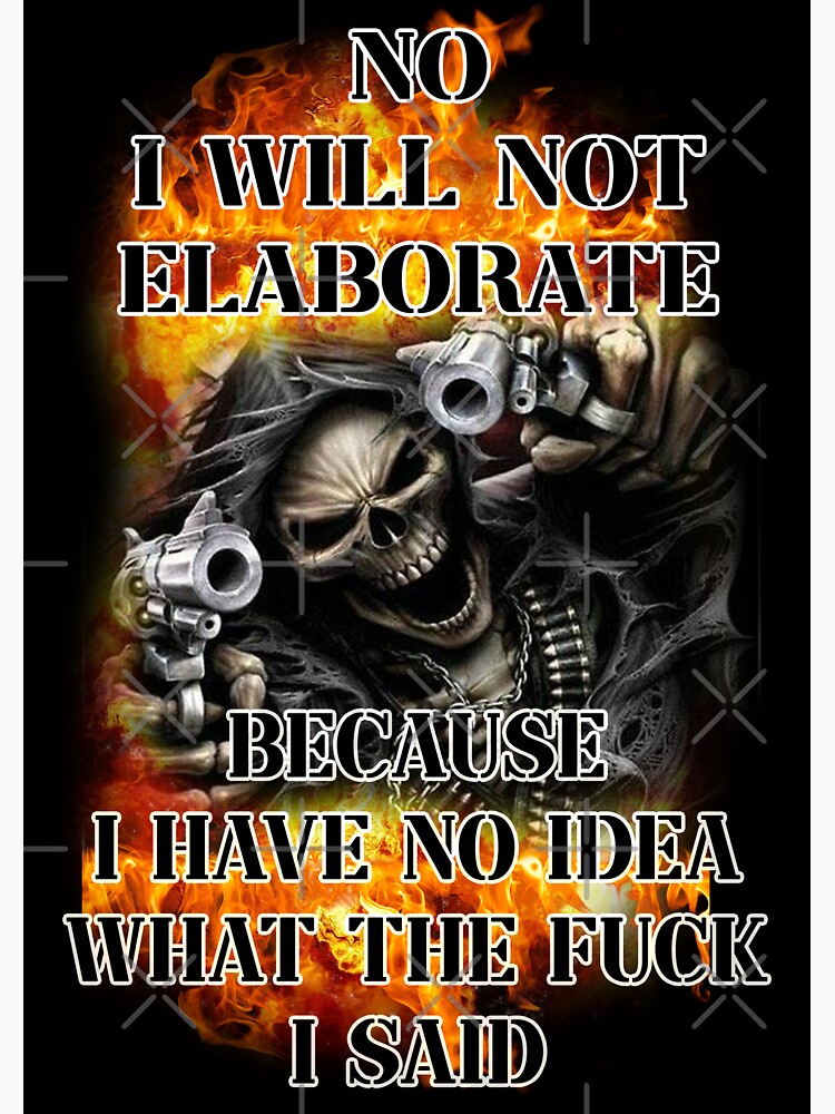 "no i will not elaborate because i have no idea what the fvck i just ...