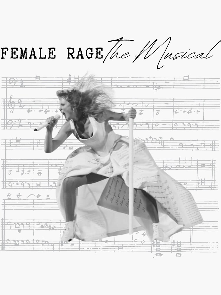 "Female Rage The Musical Taylor Swift TTPD Fans" Sticker for Sale by ...