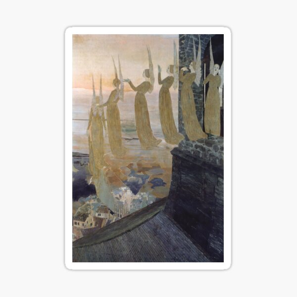 "Evening Bells - Carlos Schwabe" Sticker for Sale by Onodera | Redbubble