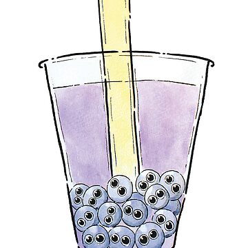 "Purple Boba Tea" Sticker for Sale by ThreeRavenArt | Redbubble