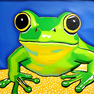 "Van Gogh's Influence: Frog Portrait in AI Art" Sticker for Sale by a ...