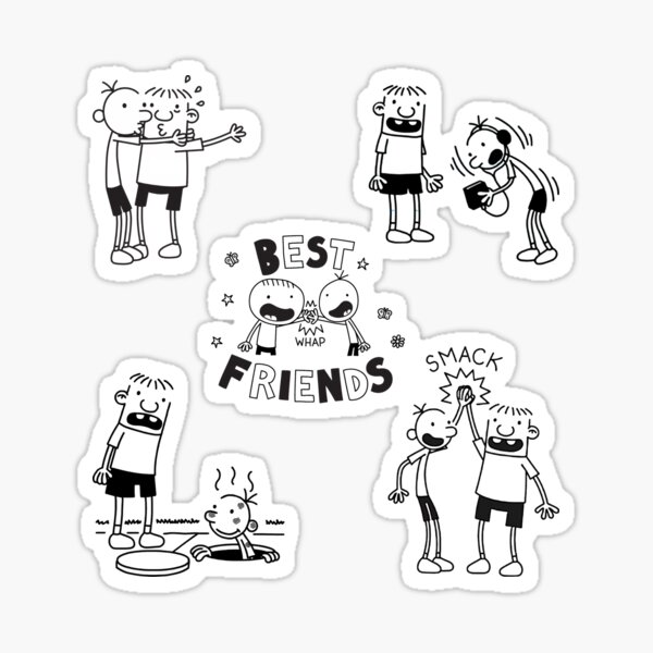 "Wimpy Kid Best Friends Forever Greg and Rowley" Sticker for Sale by ...