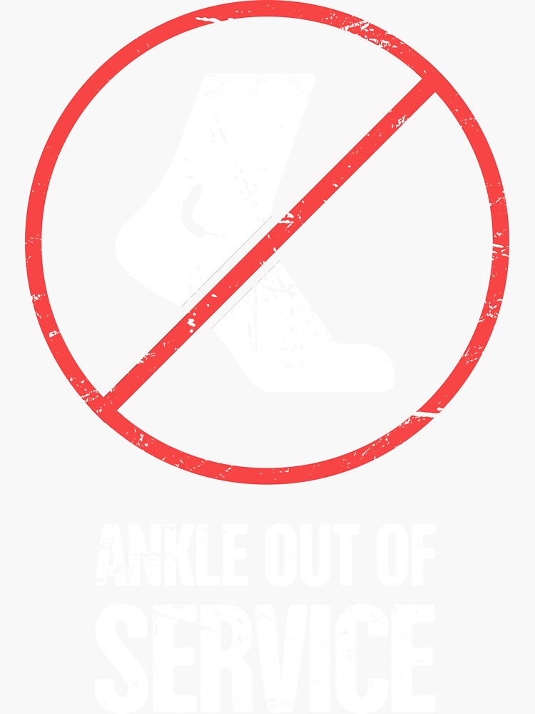 "Funny Get Well Gift - Broken Ankle Fracture" Sticker by ethandirks ...