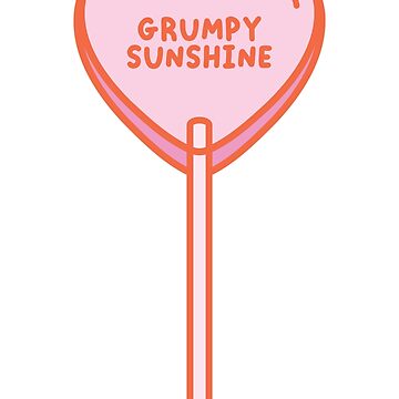 "Grumpy Sunshine Lollipop" Sticker for Sale by katreadsitshop | Redbubble