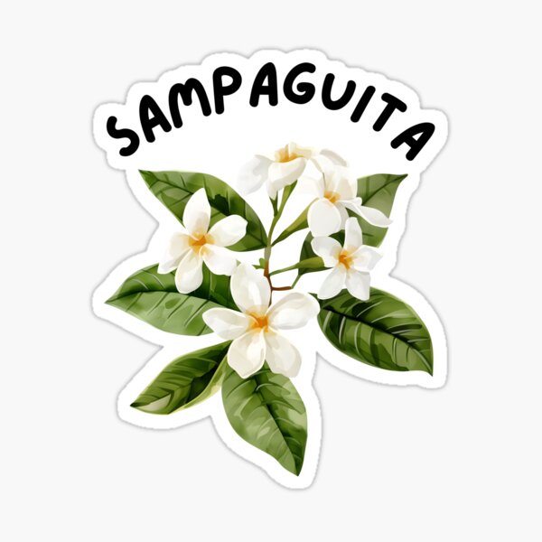 "Sampaguita" Sticker for Sale by TeaTimePrints | Redbubble