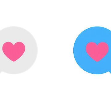 "iMessage Heart Reaction" Sticker for Sale by allegrahaynes | Redbubble