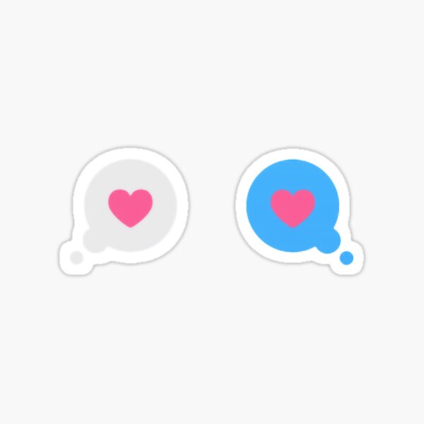 "iMessage Heart Reaction" Sticker for Sale by allegrahaynes | Redbubble