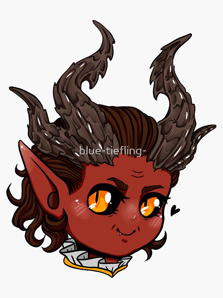 "BG3 Raphael Chibi!" Sticker for Sale by blue-tiefling- | Redbubble