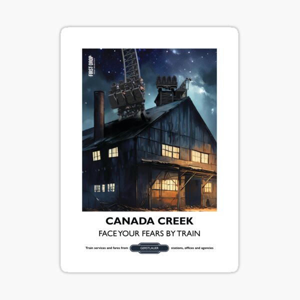 "Canada Creek - Inspired by Saw: The Ride at Thorpe Park" Sticker for ...