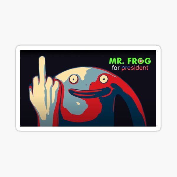 "Mr. Frog for President" Sticker for Sale by CrazyFoxSticker | Redbubble