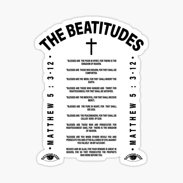 "The Beatitudes " Sticker for Sale by Everyone21 | Redbubble