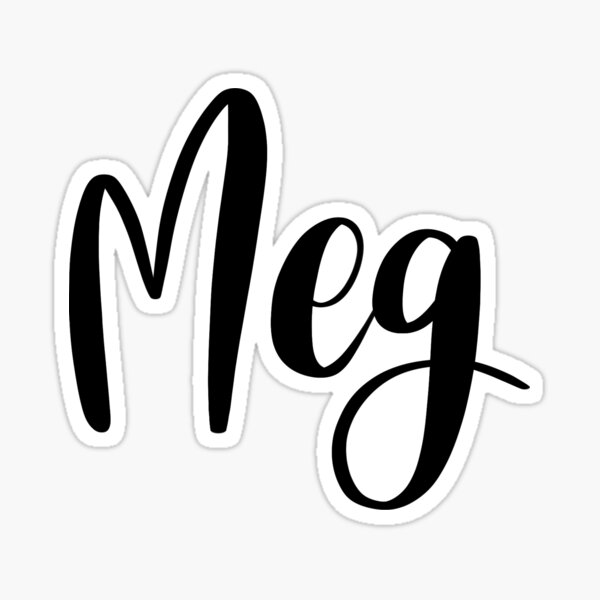 "Meg" Sticker for Sale by ellietography | Redbubble