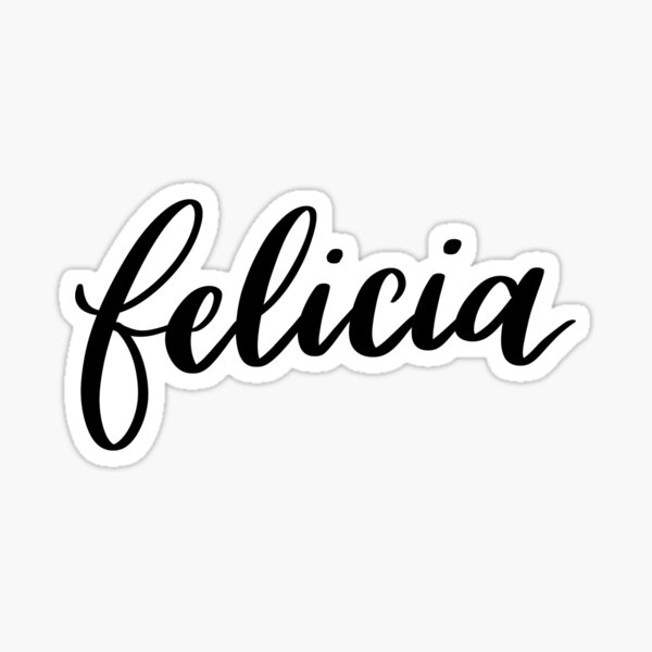 "Felicia " Sticker for Sale by ellietography | Redbubble