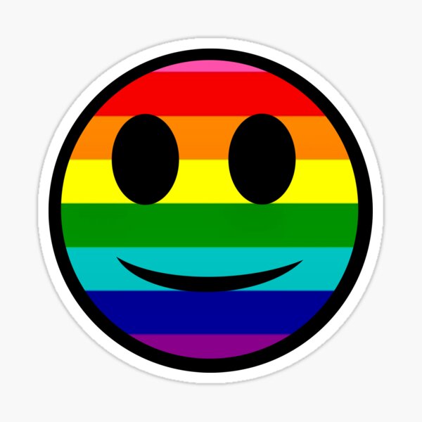 "LGBT Pride Equality awareness smiley face Gay Lesbian " Sticker for ...