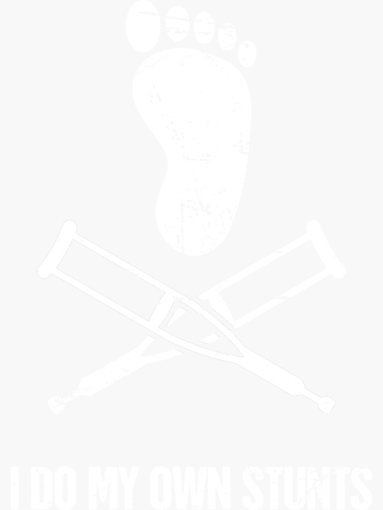 "Funny Get Well Gift - Broken Toe Fracture" Sticker by ethandirks ...