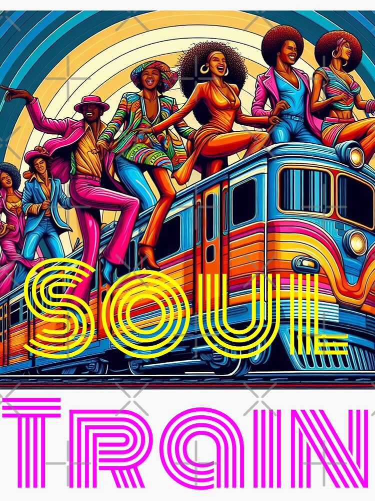 "Soul Train Retro Style Energetic Dancers 70s to 90s " Sticker for Sale ...