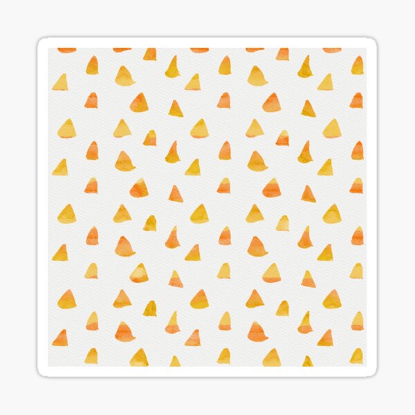 "Geometrical orange yellow watercolor hand painted triangles " Sticker ...