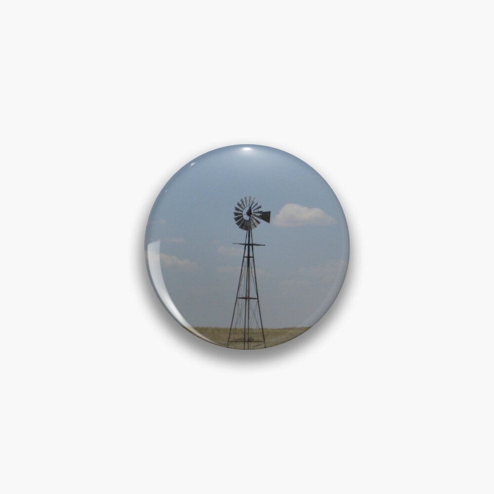 "Lazy Oklahoma Windmill, Far Horizon, Fluffy Clouds in the Sky" Sticker for Sale by JoyousArt4u ...