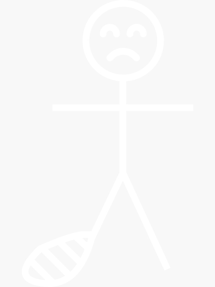 "Funny Get Well Gift - Broken Toe Fracture" Sticker by ethandirks ...