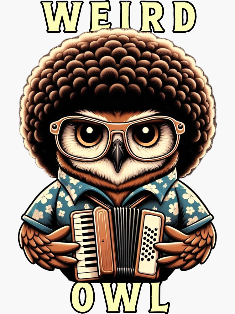 "Weird Owl" Sticker for Sale by GhostMachine13 | Redbubble