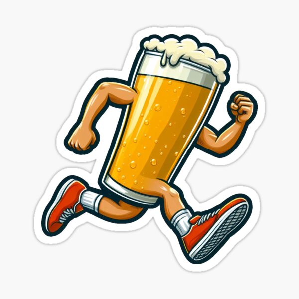 "Beer Running - Incredible" Sticker for Sale by Shtex | Redbubble