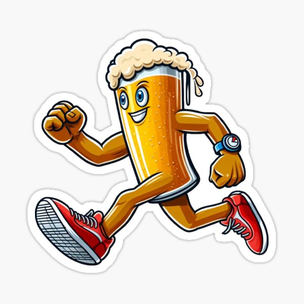 "Beer Running - Incredible" Sticker for Sale by Shtex | Redbubble