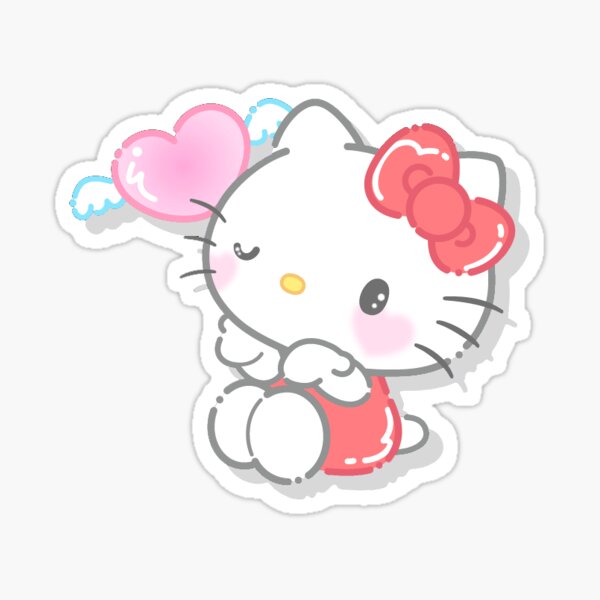 "Hello Kitty" Sticker for Sale by TurboInks | Redbubble