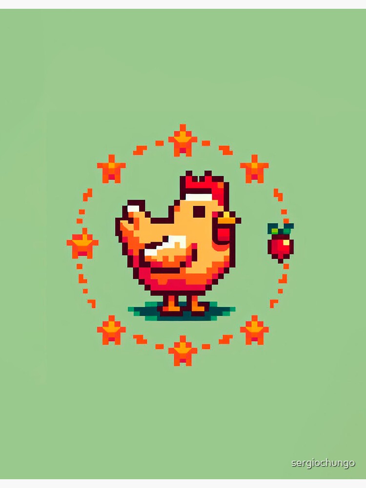 "Stardew Valley Chicken" Sticker by sergiochungo | Redbubble
