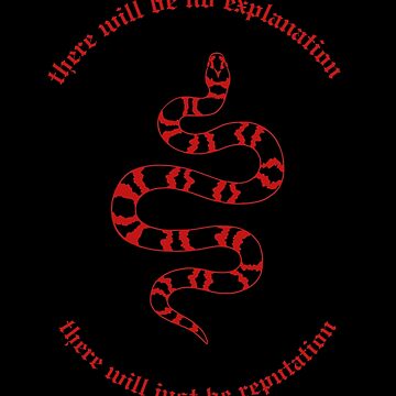"No Explanation, Just Reputation (Red Version)" Sticker by ...