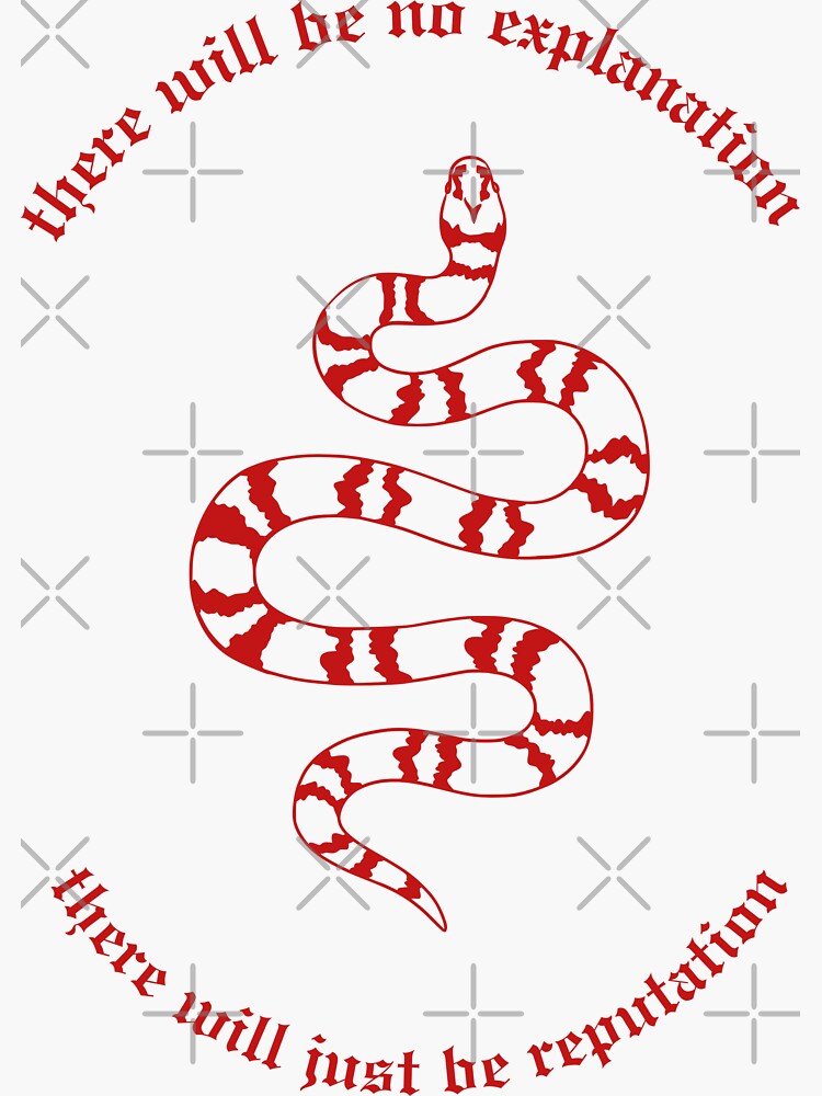 "No Explanation, Just Reputation (Red Version)" Sticker by ...