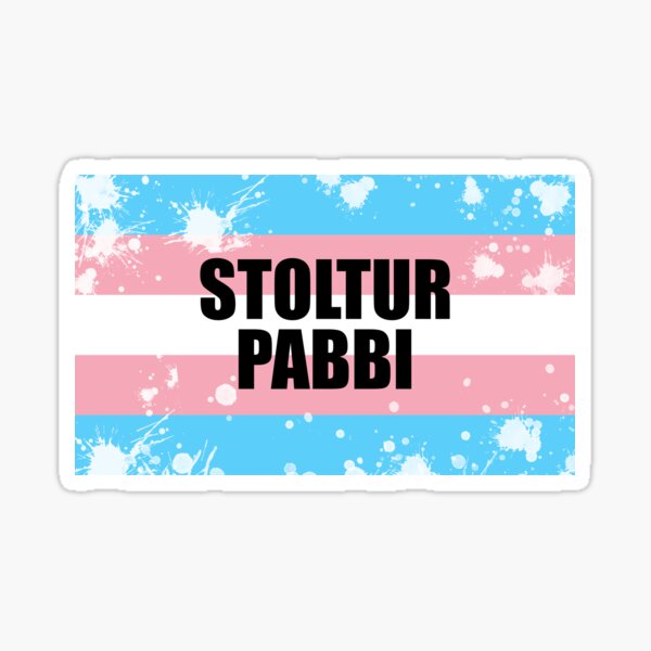 "Trans fáni- Stoltur pabbi" Sticker for Sale by Transvinir | Redbubble