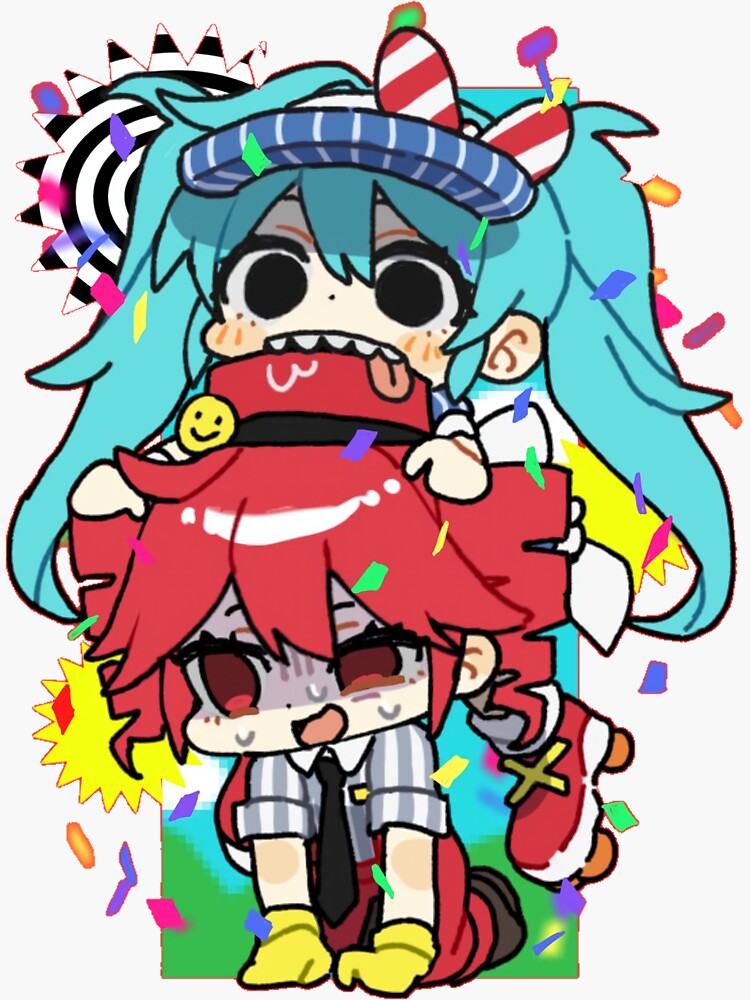 "Mesmerizer - Teto & Miku" Sticker for Sale by MuseMelody | Redbubble