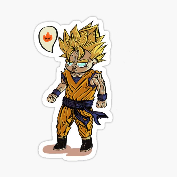 "Goku Super Sayan Flame" Sticker for Sale by boiinasoda | Redbubble