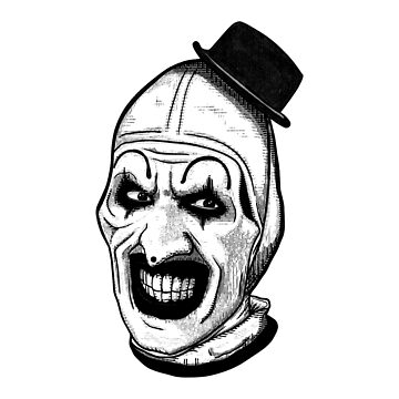 "art the clown - terrifier" Sticker by homework store | Redbubble